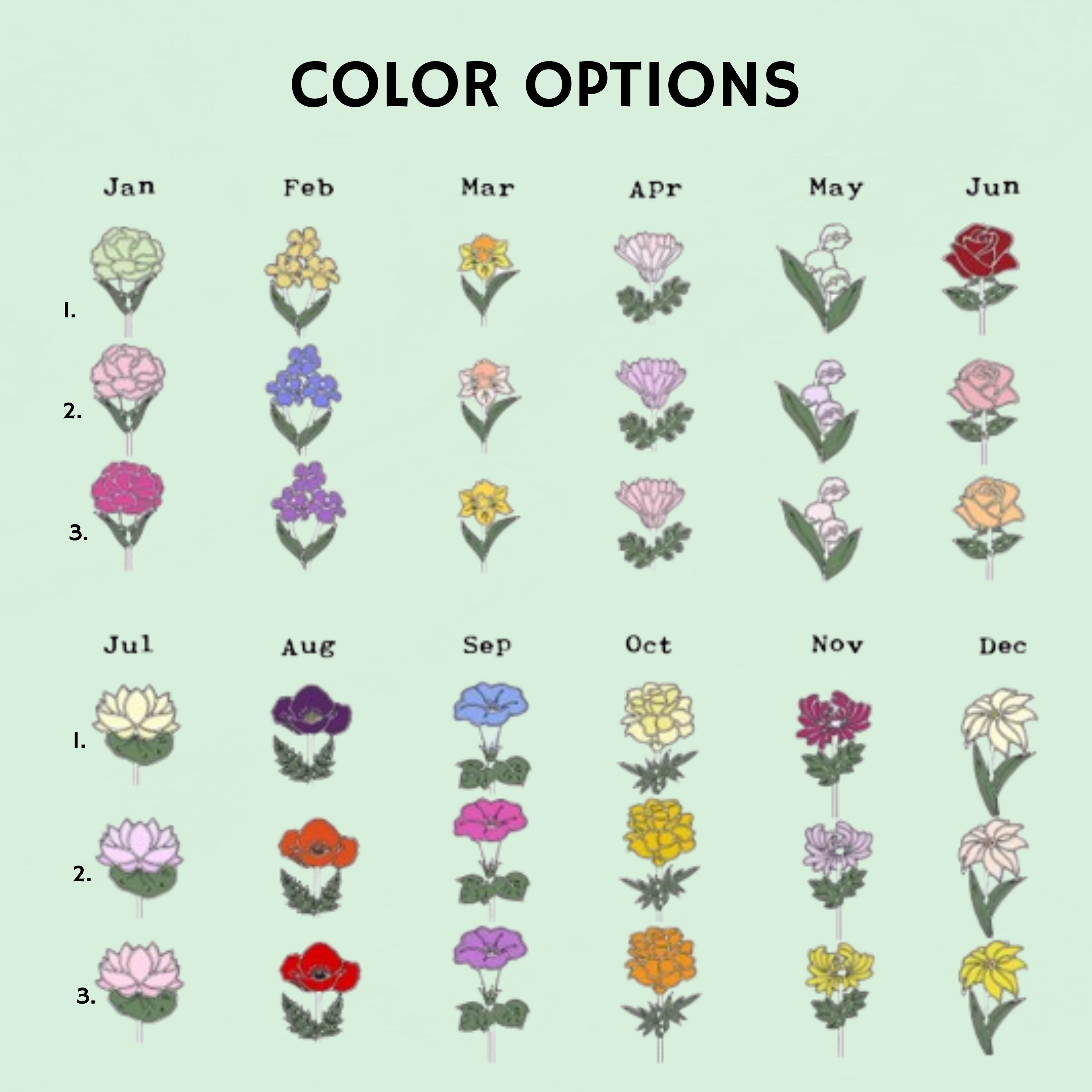 Personalized Birth Flower Wooden Decor Birth Month Flower Birth Flowers ...