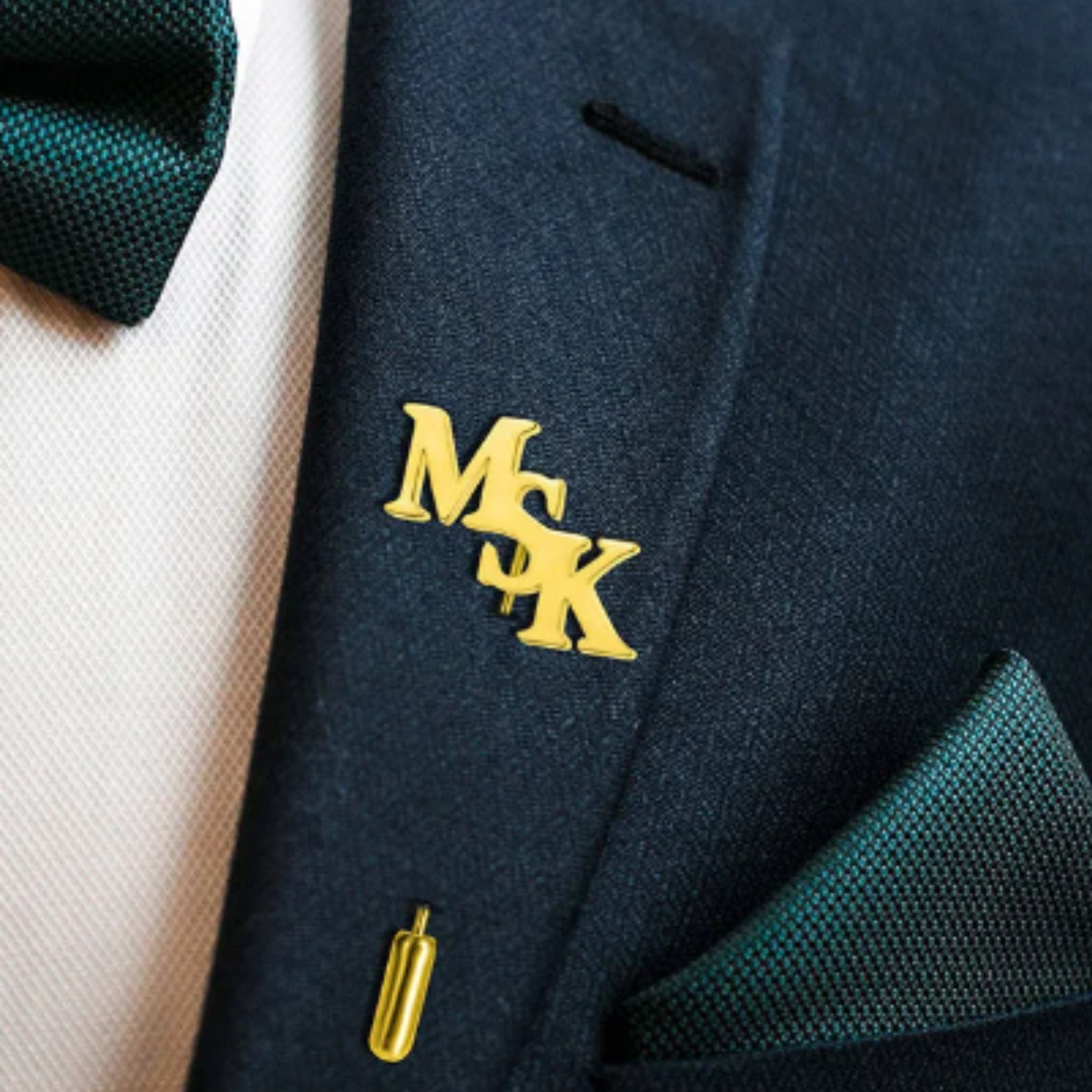 Custom Name Lapel Pin for Men Initial Brooch for Groom Personalized ...