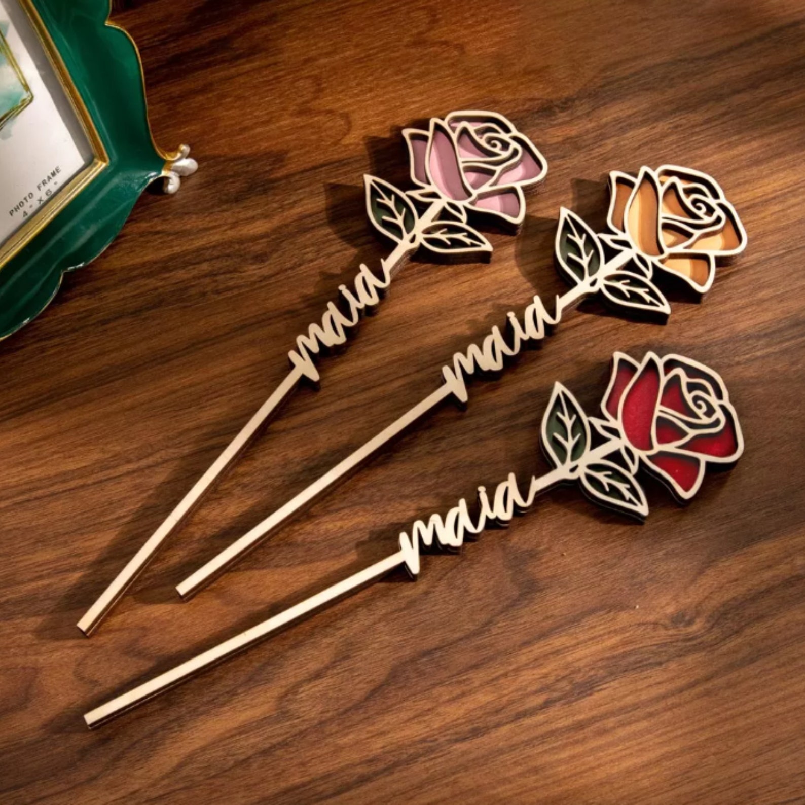 Personalized Birth Flower Wooden Decor Birth Month Flower Birth Flowers