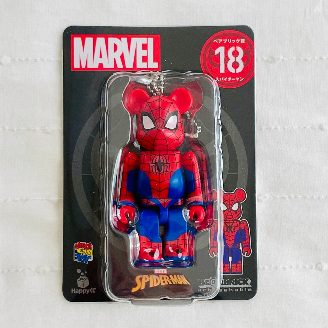 BEARBRICK Marvel Spider Man Happy Kuji 100% - Etsy