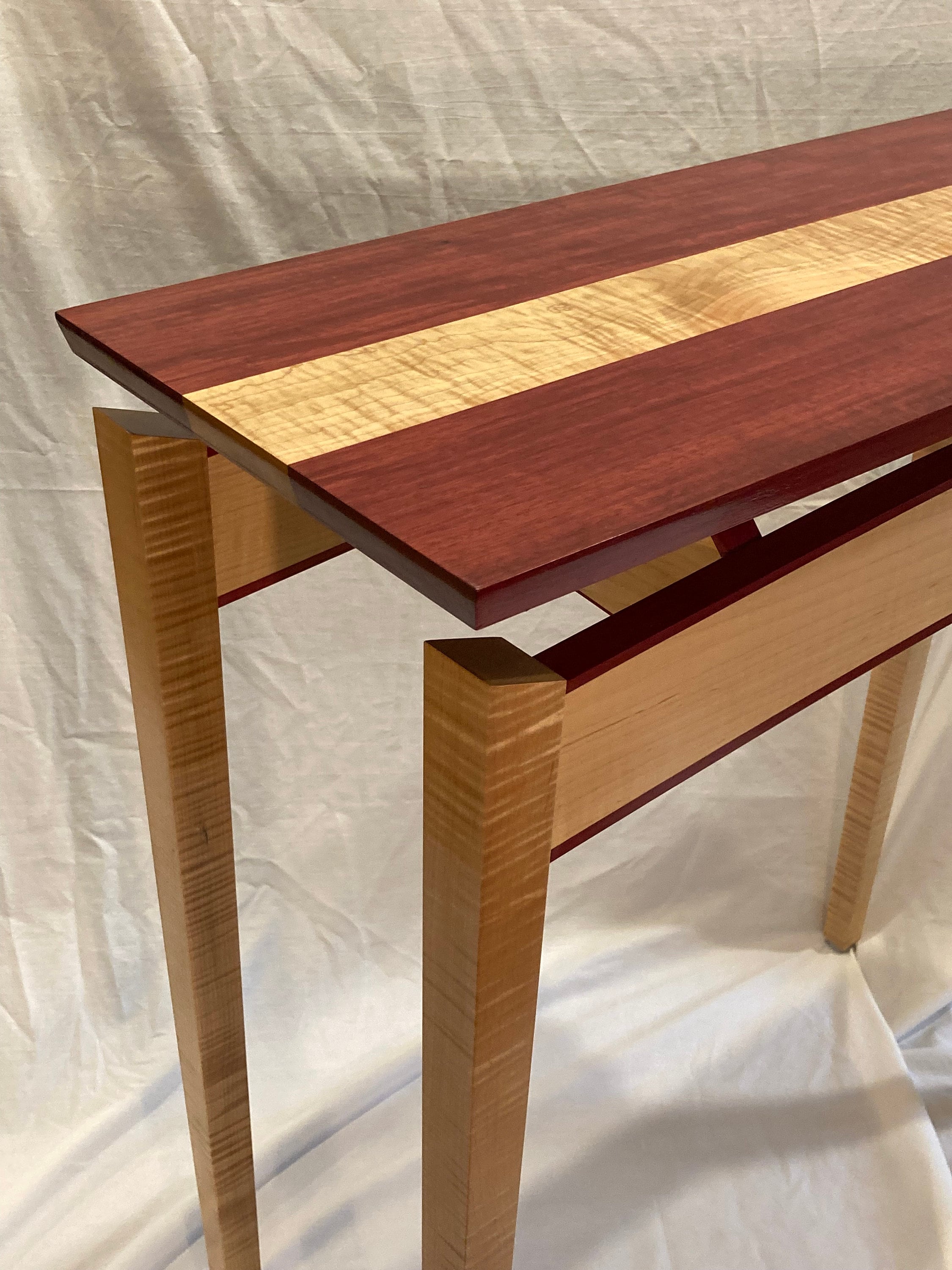 Floating Top Purpleheart and Maple Table - Etsy