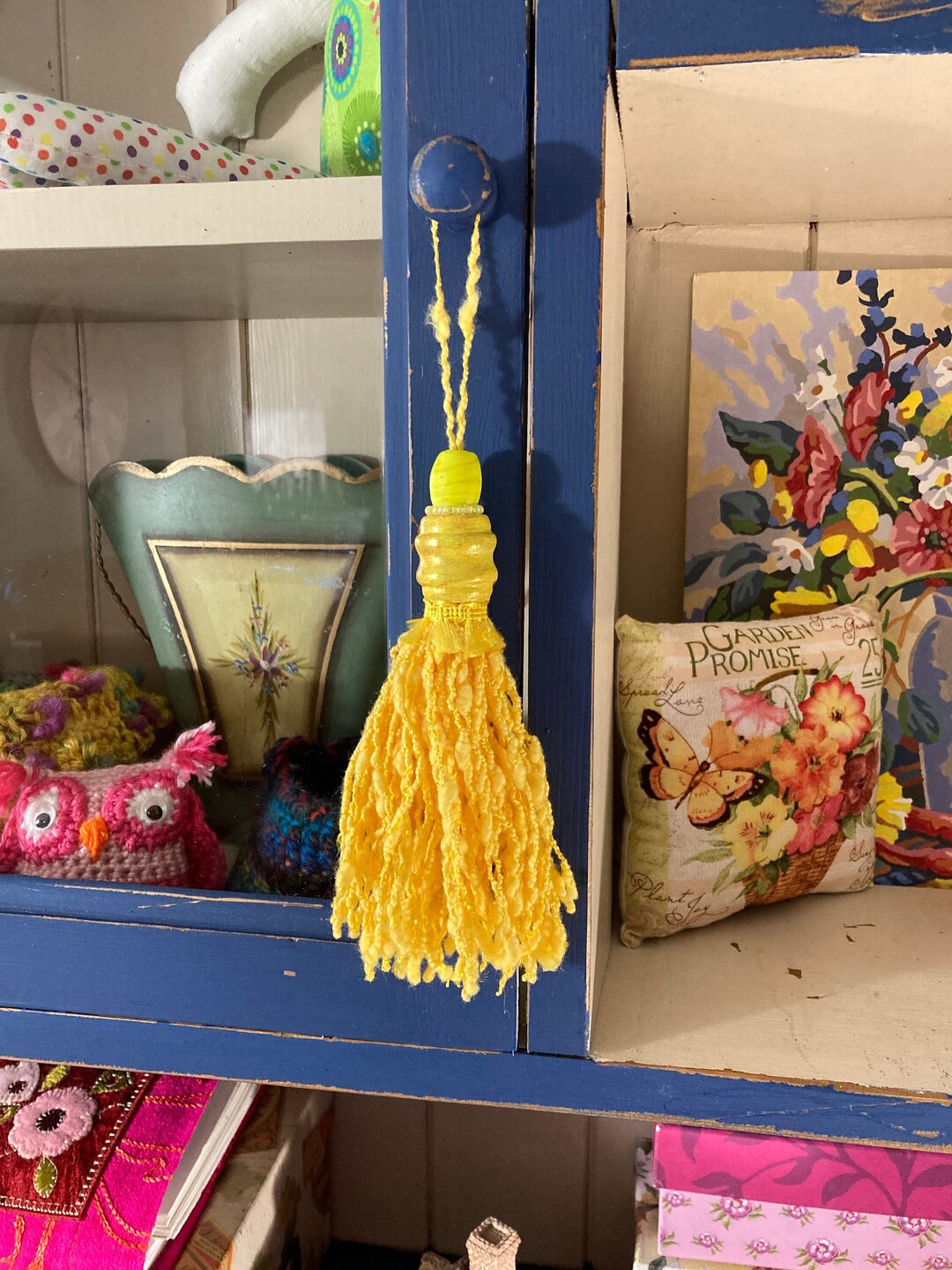 Handmade Bohemian Key Tassel for Cabinet Door Knobs, Lamps, Ceiling ...