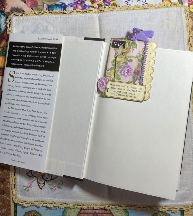 Handmade Paper Bookmark With Hidden Paperclip and Notepad - Etsy