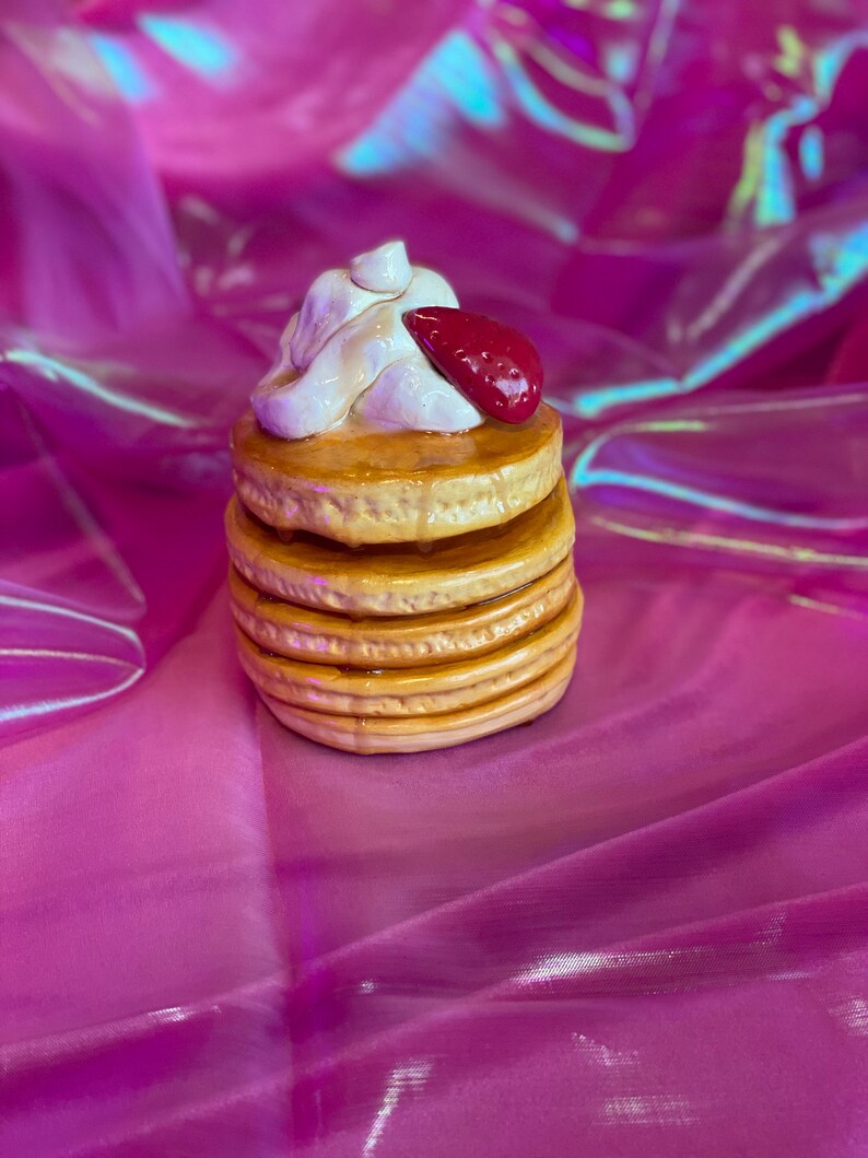Pancake Stack Stash Jar (8oz) | Polymer Clay Stash Jar | Unique ...