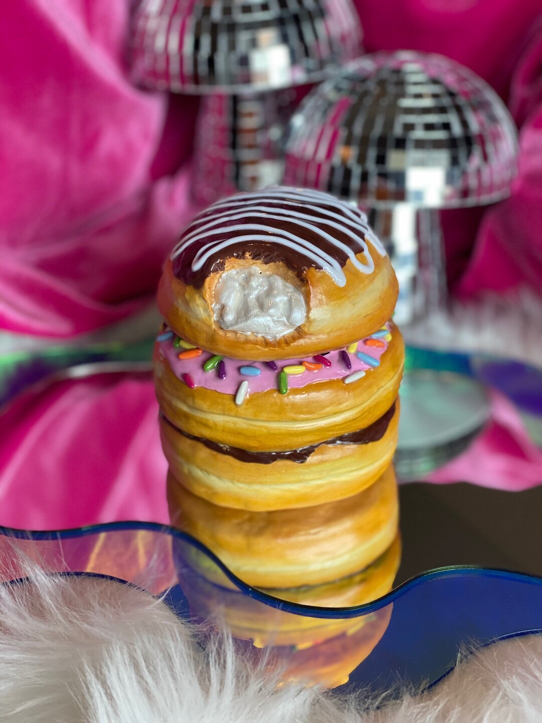 Stacked Donuts Stash Jar (8oz) | Polymer Clay Stash Jar | Unique ...