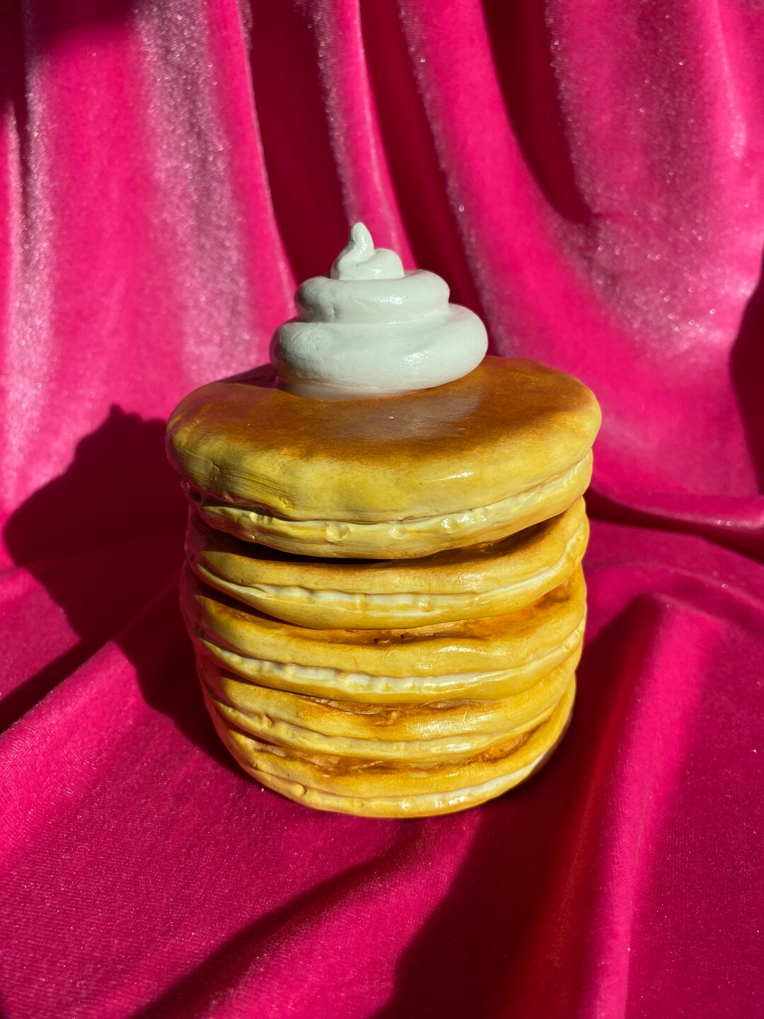 Pancake Stack Stash Jar (8oz) | Polymer Clay Stash Jar | Unique ...