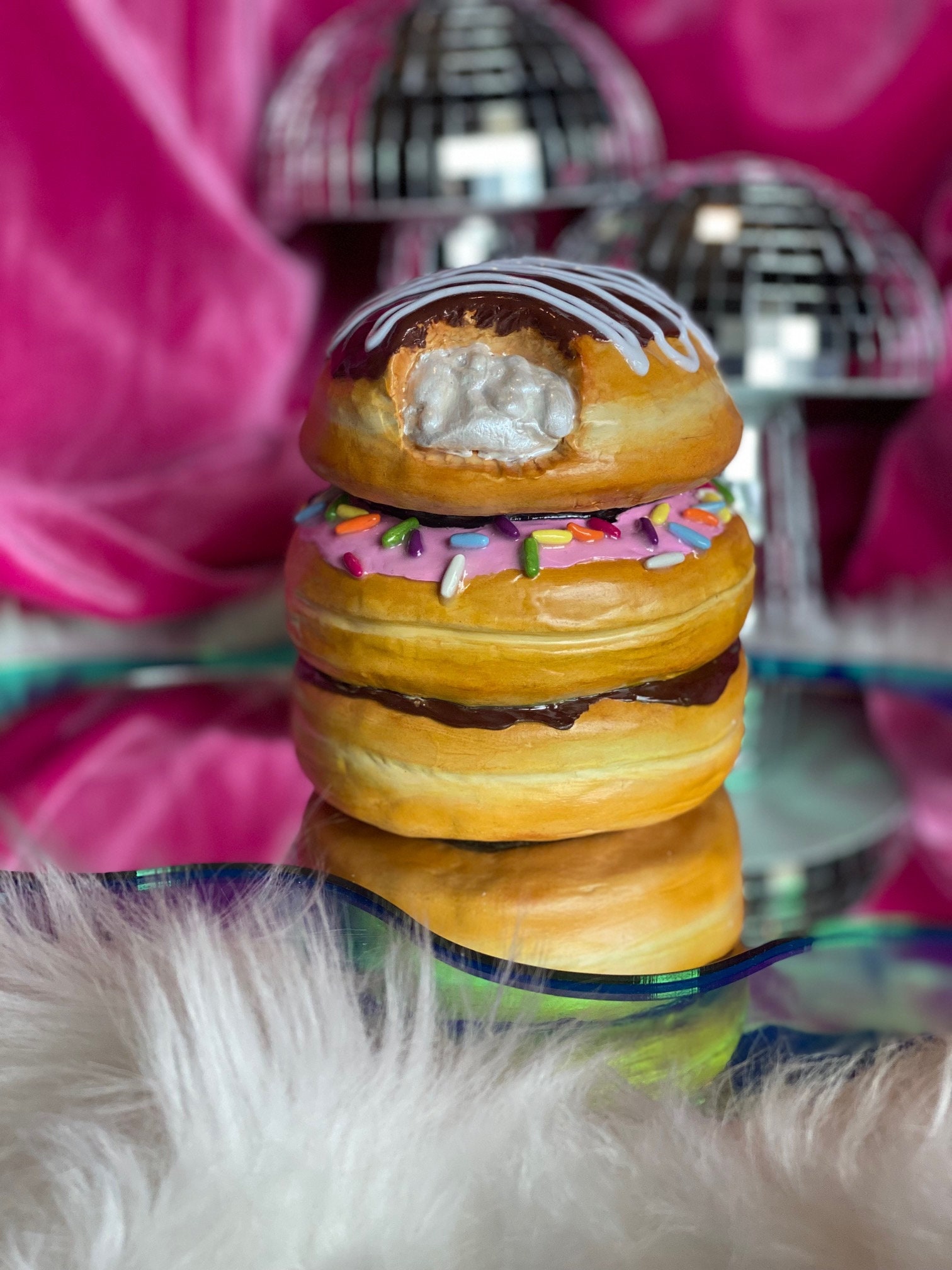 Stacked Donuts Stash Jar (8oz) | Polymer Clay Stash Jar | Unique ...