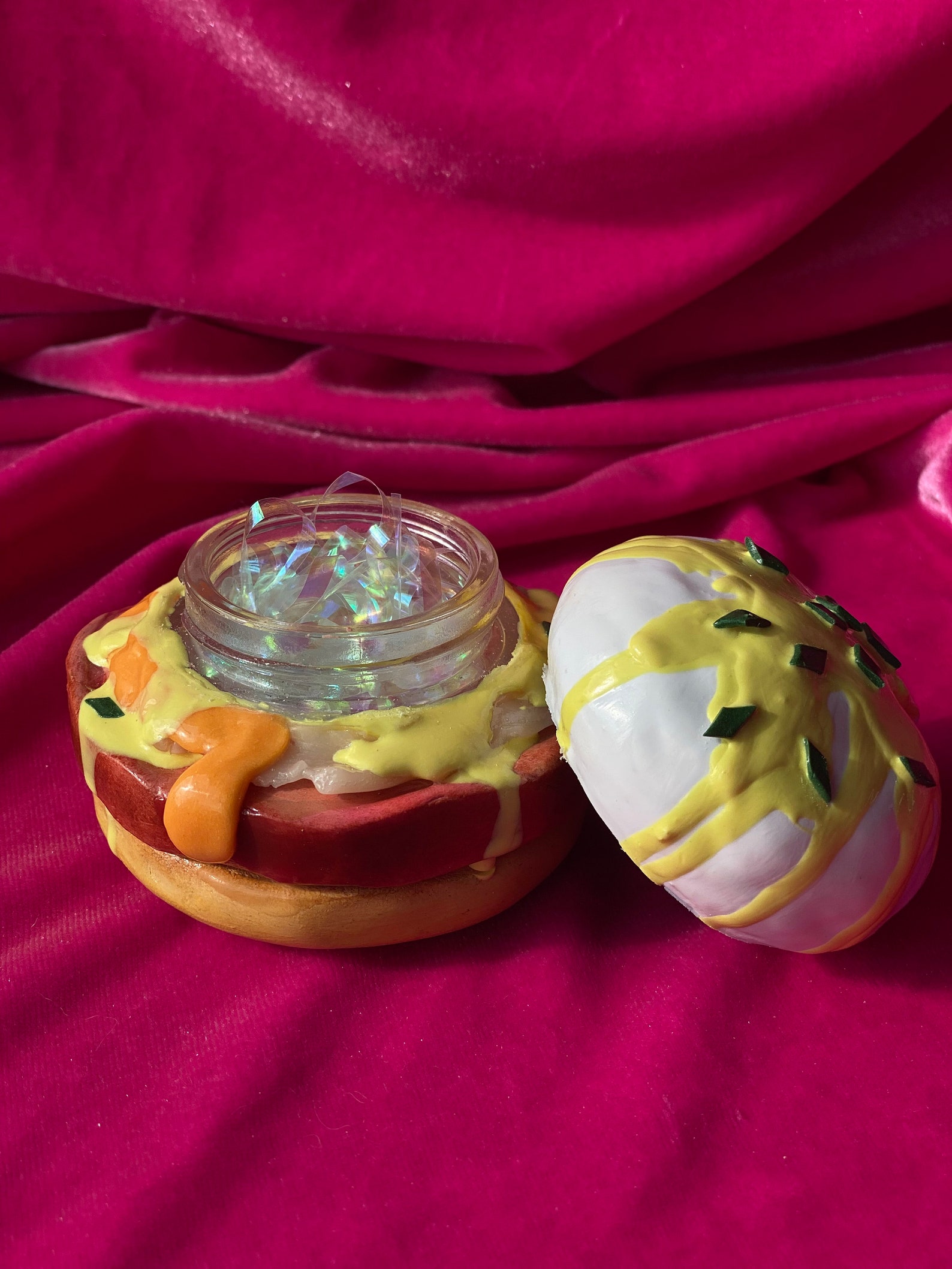 Eggs Benedict Stash Jar (1oz) | Polymer Clay Stash Jar | Unique ...