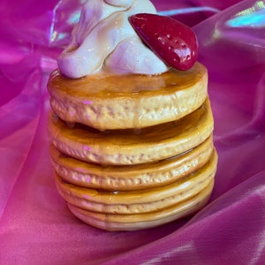 Pancake Stack Stash Jar (8oz) | Polymer Clay Stash Jar | Unique ...