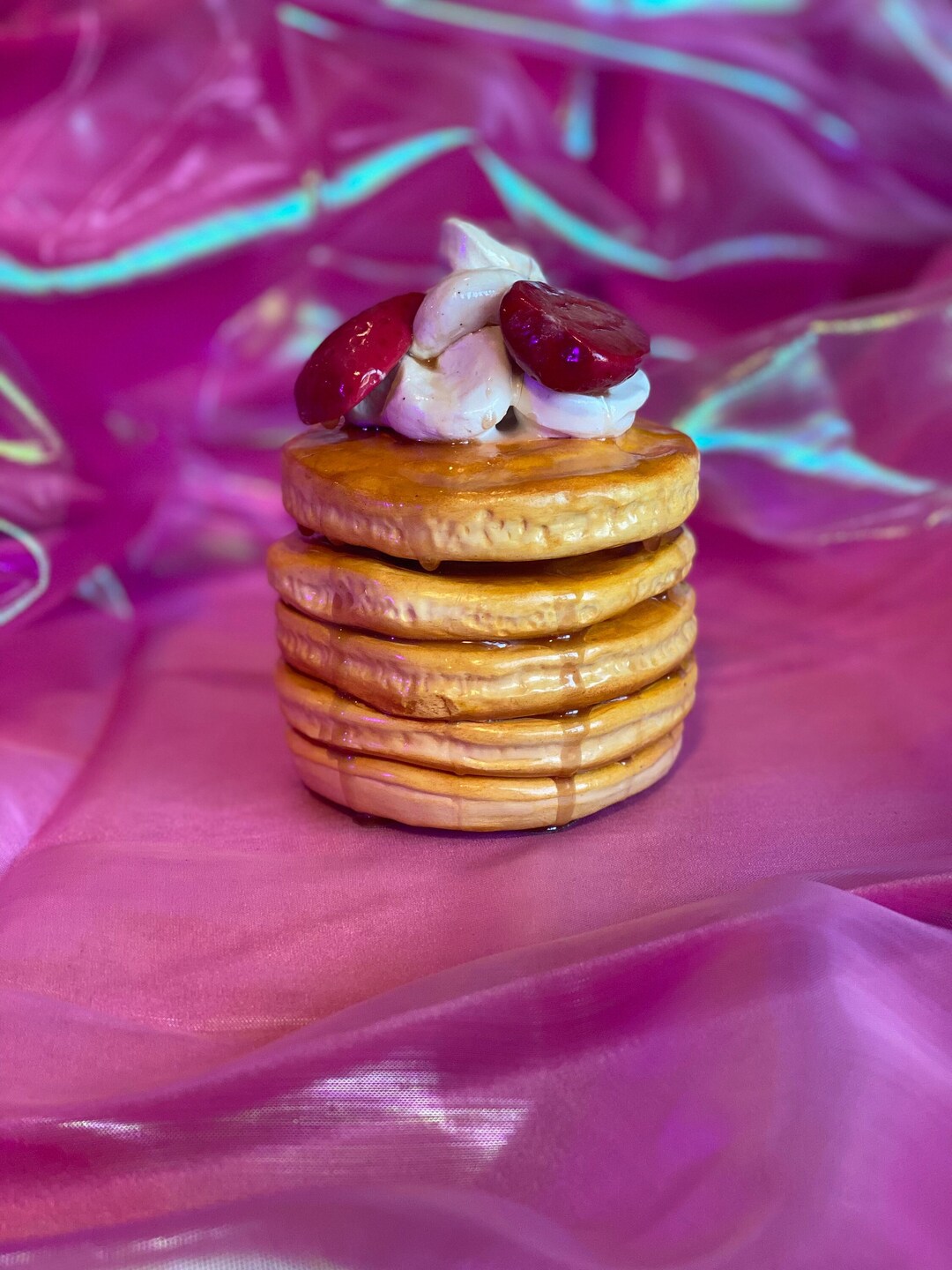 Pancake Stack Stash Jar (8oz) | Polymer Clay Stash Jar | Unique ...