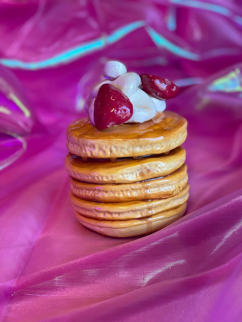 Pancake Stack Stash Jar (8oz) | Polymer Clay Stash Jar | Unique ...