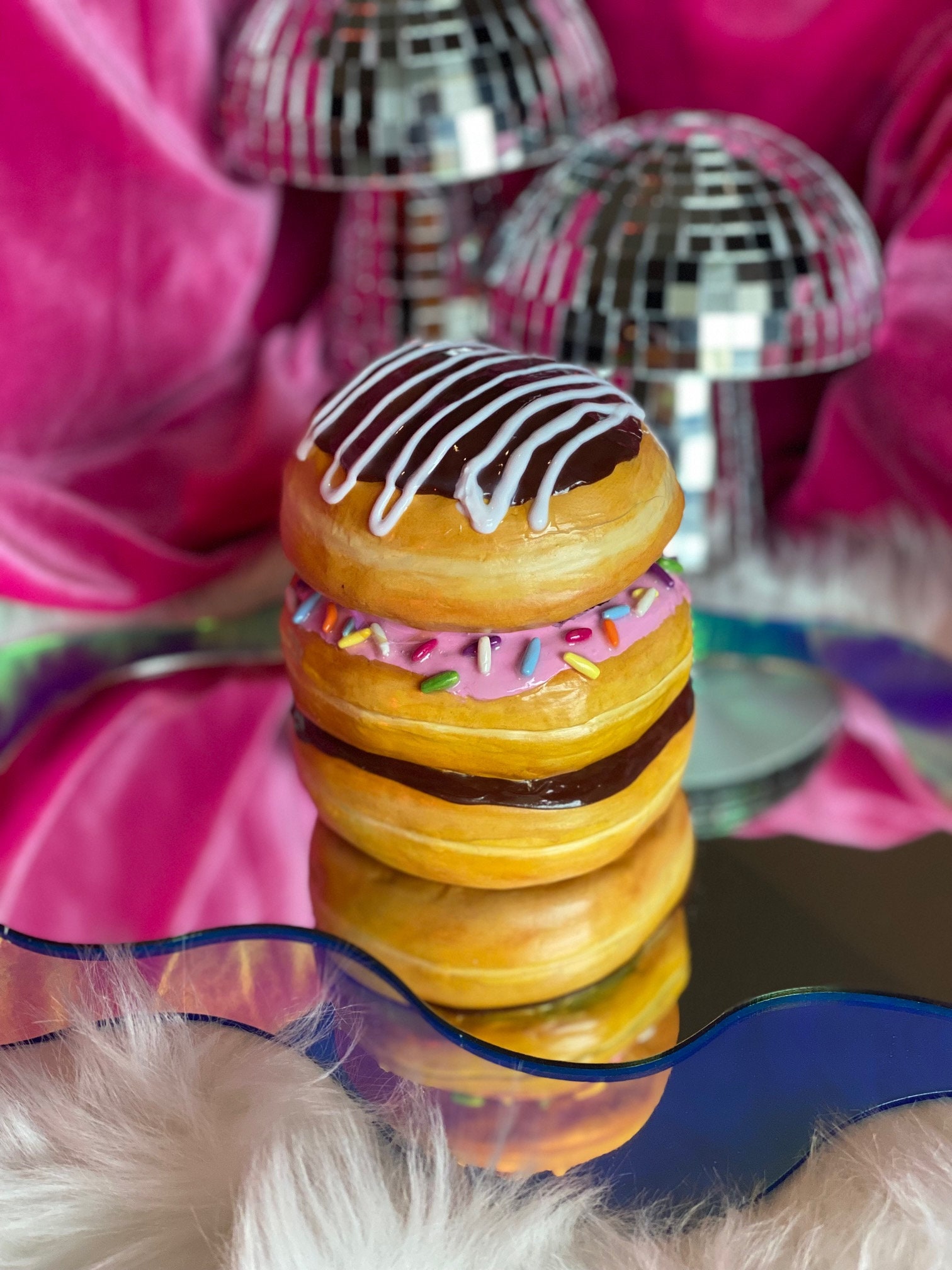 Stacked Donuts Stash Jar (8oz) | Polymer Clay Stash Jar | Unique ...