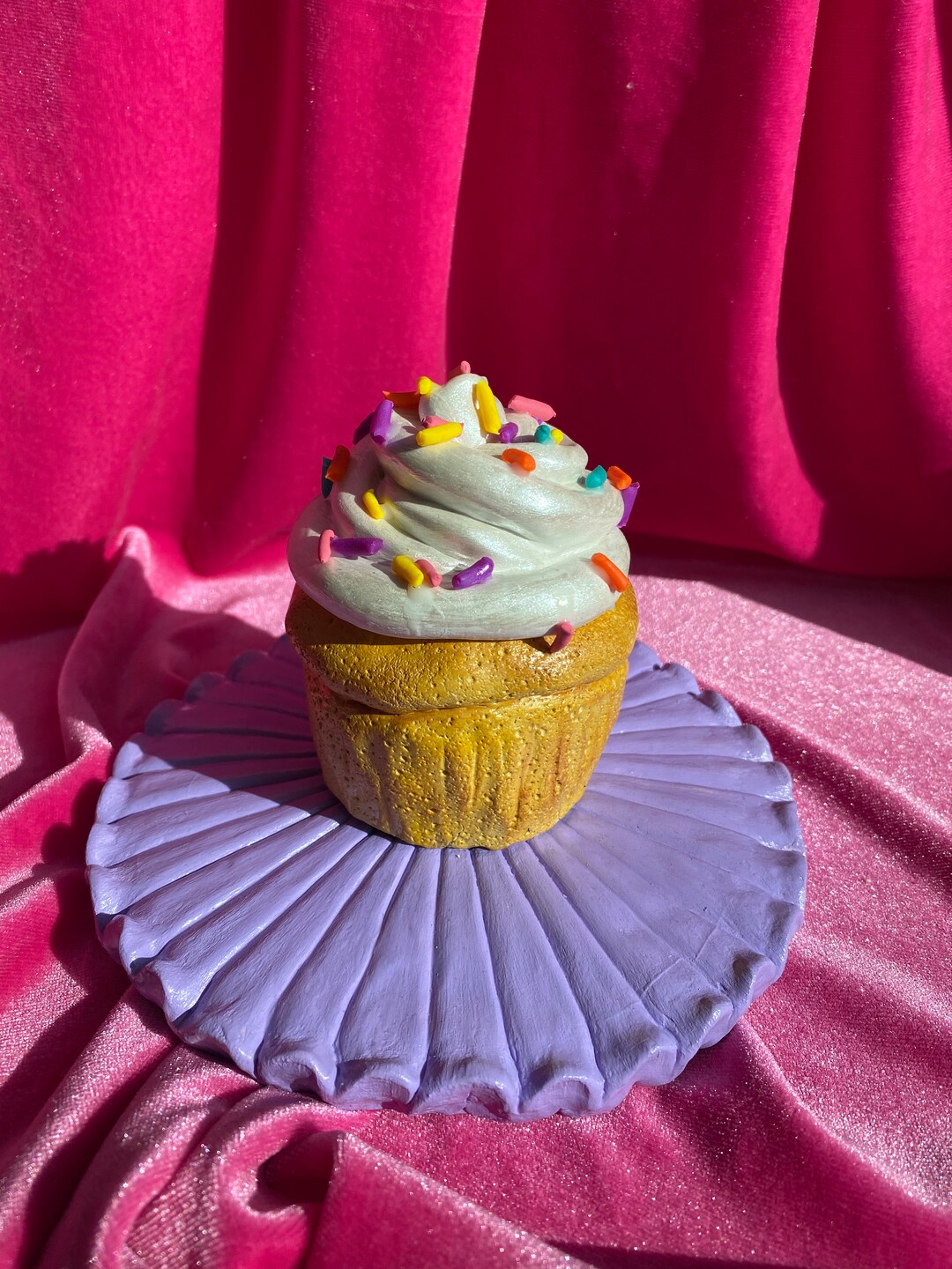 Cupcake Trinket Dish and Stash Jar (2oz) | Polymer Clay Stash Jar ...