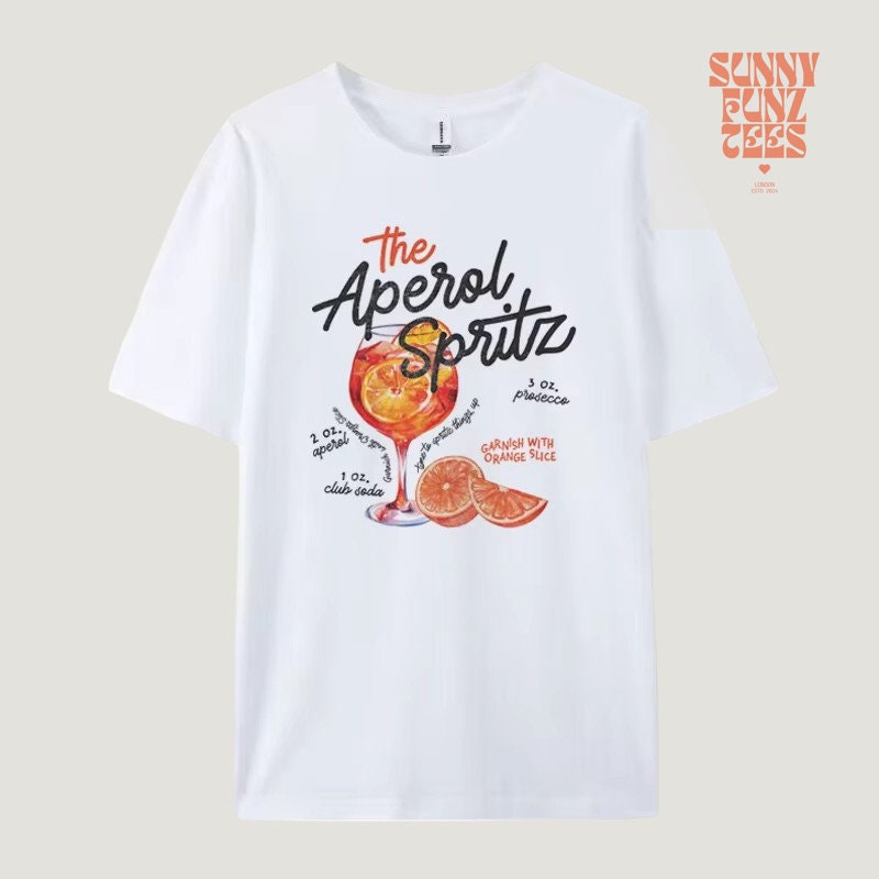 Aperol Spritz T-shirt Fun Cocktail Graphic Tee Italian Drink Lover Gift ...