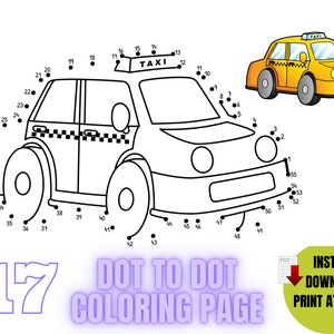 Printable Dot to Dot for Kids, Vehicle Tool Connect the Dots, Preschool ...