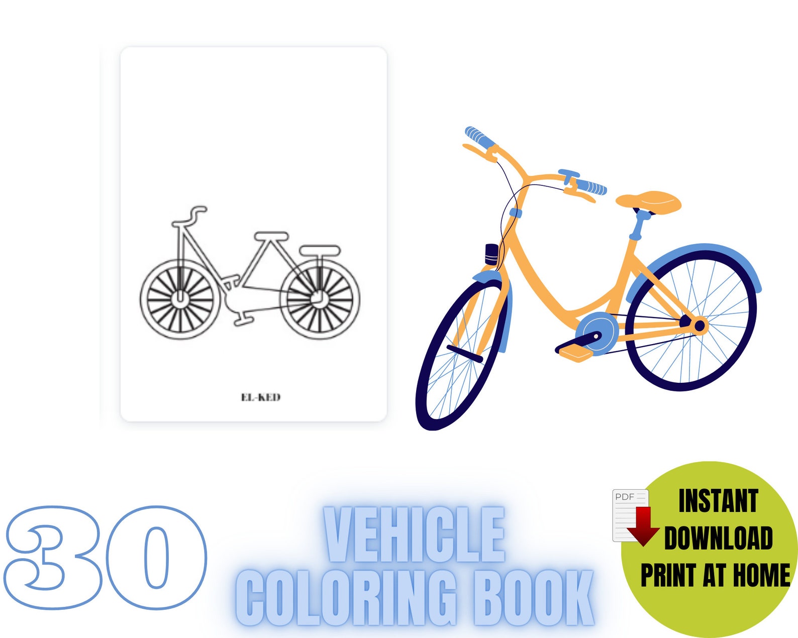 30 Vehicle Coloring Pages for Kids Printable Transportation Coloring ...
