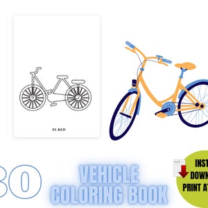 30 Vehicle Coloring Pages for Kids Printable Transportation Coloring ...