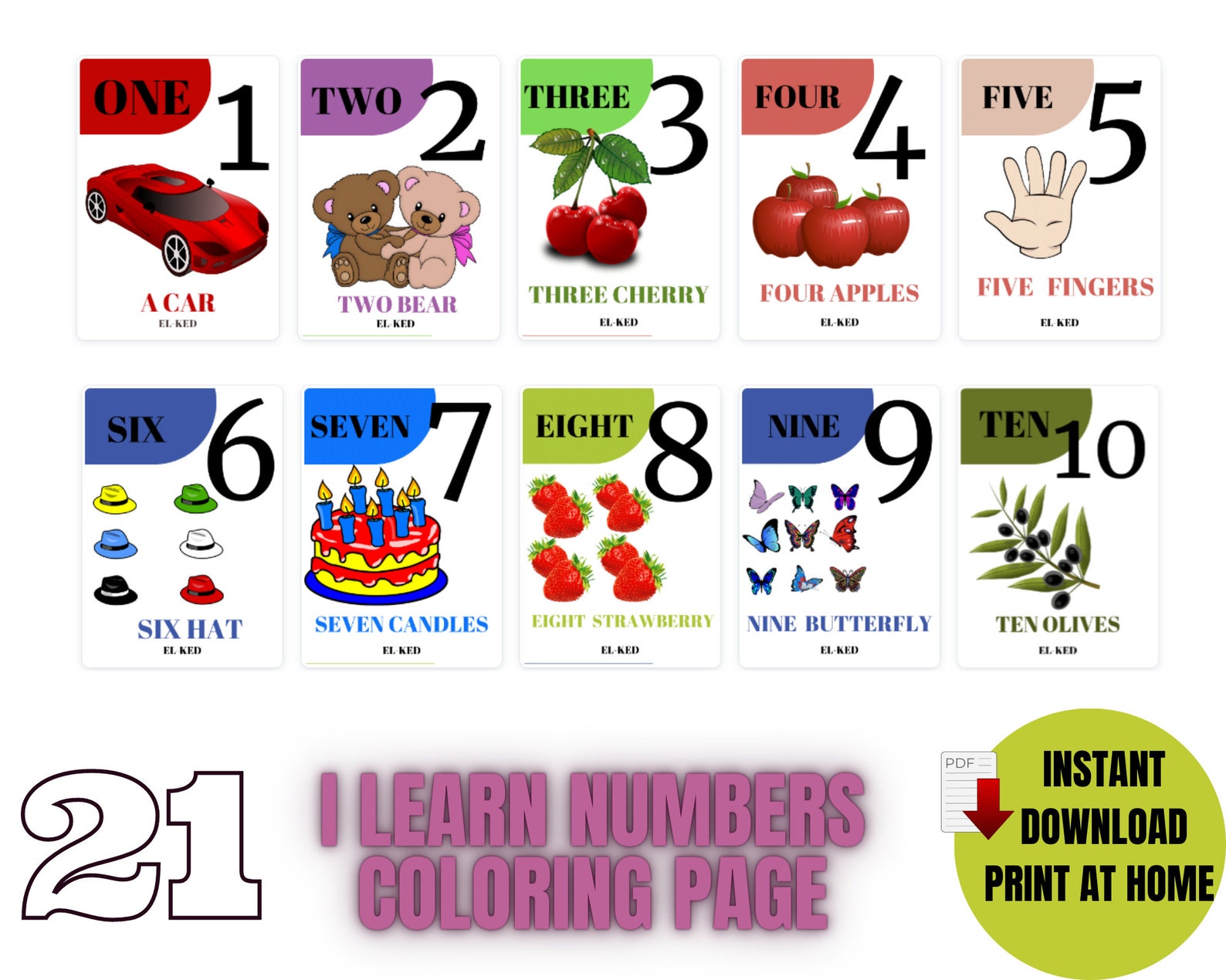 Learn to Count Learn to Count 1-10 Learn Numbers Edition - Etsy
