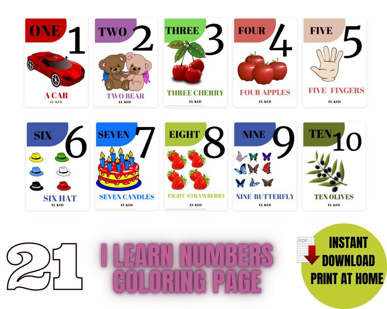 Learn to Count Learn to Count 1-10 Learn Numbers Edition - Etsy