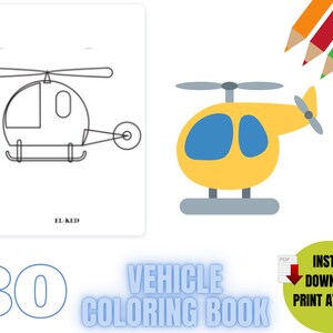 30 Vehicle Coloring Pages for Kids Printable Transportation Coloring ...