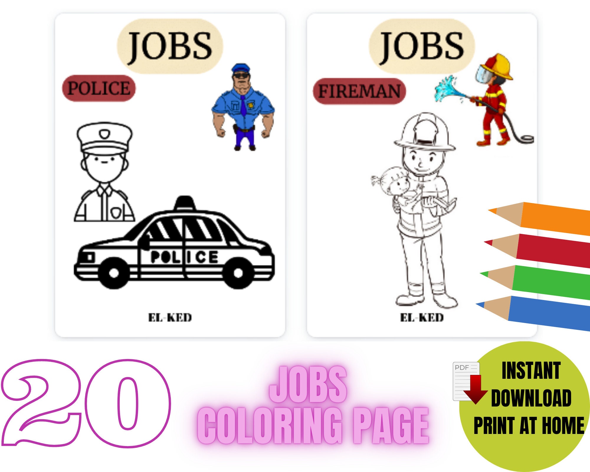 Professions ,career Day, Professions Coloring Pages, Coloring Pages ...