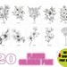 20 Printable Flower Coloring Pages, Coloring Book, Adults Kids ...