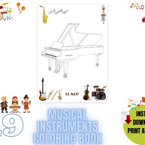 Musical Instrument Coloring Pages - Use at Home or School - Music ...