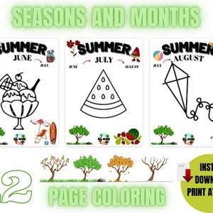 The Four Seasons of Fun: Printable Coloring Pages With Seasonal ...