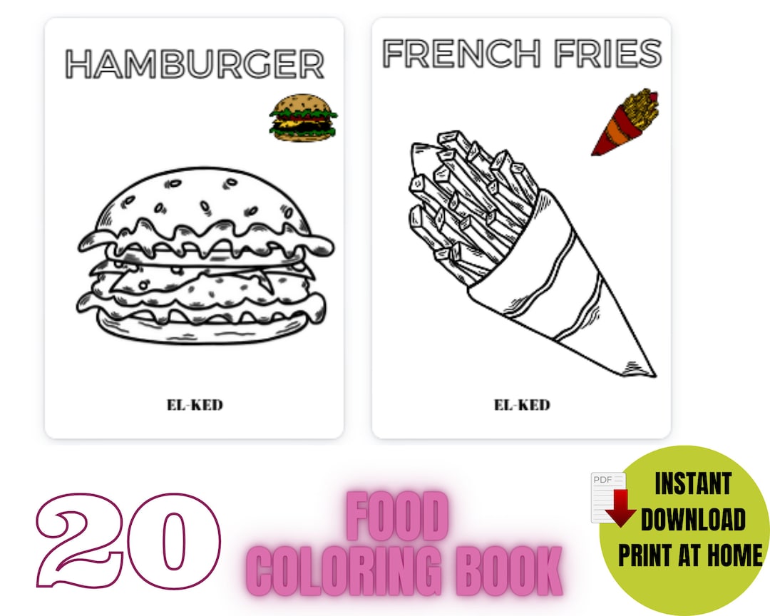 Fast Food Coloring Pages, Food Coloring Pages, Printable Coloring Pages ...