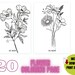 20 Printable Flower Coloring Pages, Coloring Book, Adults Kids ...