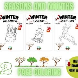 The Four Seasons of Fun: Printable Coloring Pages With Seasonal ...