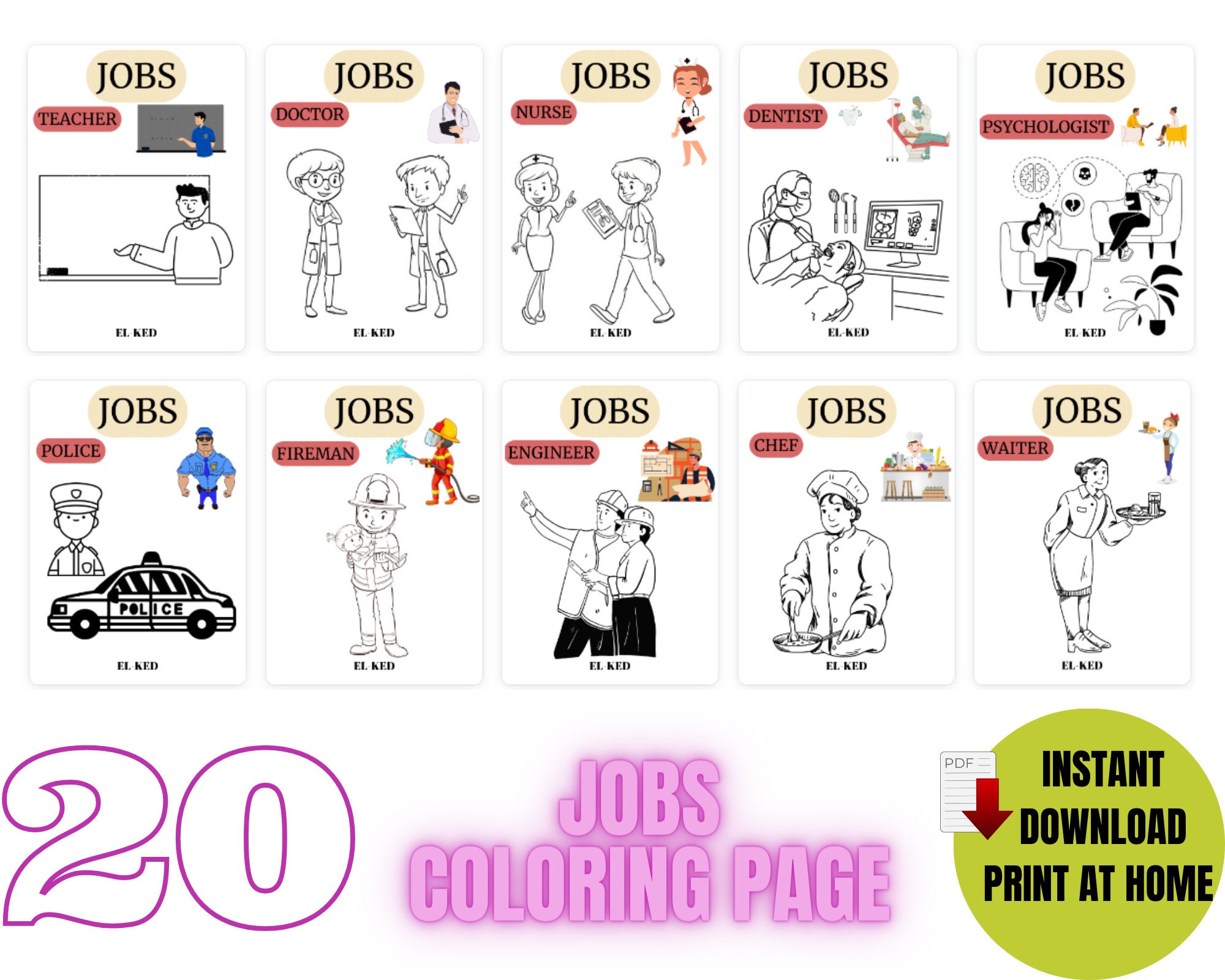 Professions ,career Day, Professions Coloring Pages, Coloring Pages ...