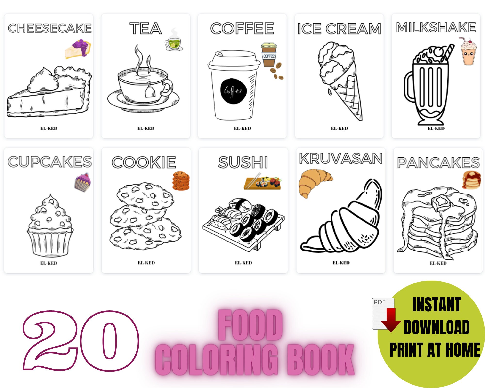 Fast Food Coloring Pages, Food Coloring Pages, Printable Coloring Pages ...