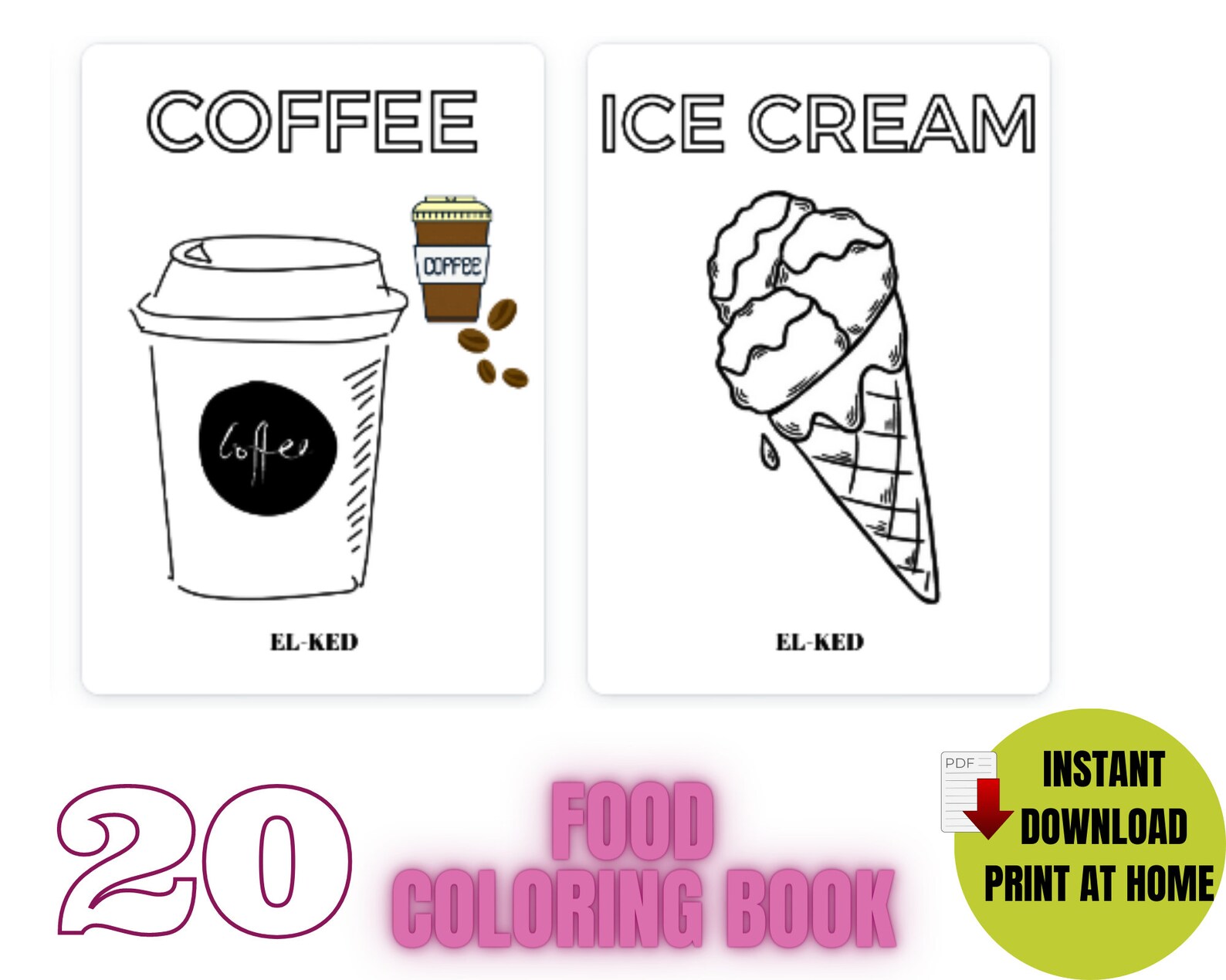 Fast Food Coloring Pages, Food Coloring Pages, Printable Coloring Pages ...