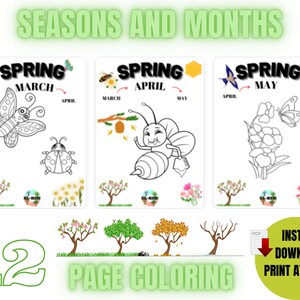 The Four Seasons of Fun: Printable Coloring Pages With Seasonal ...