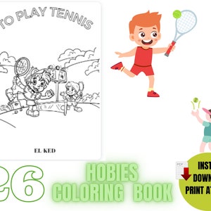 26 Hobbies Coloring Pages, Professions Coloring Pages, Habits Coloring ...