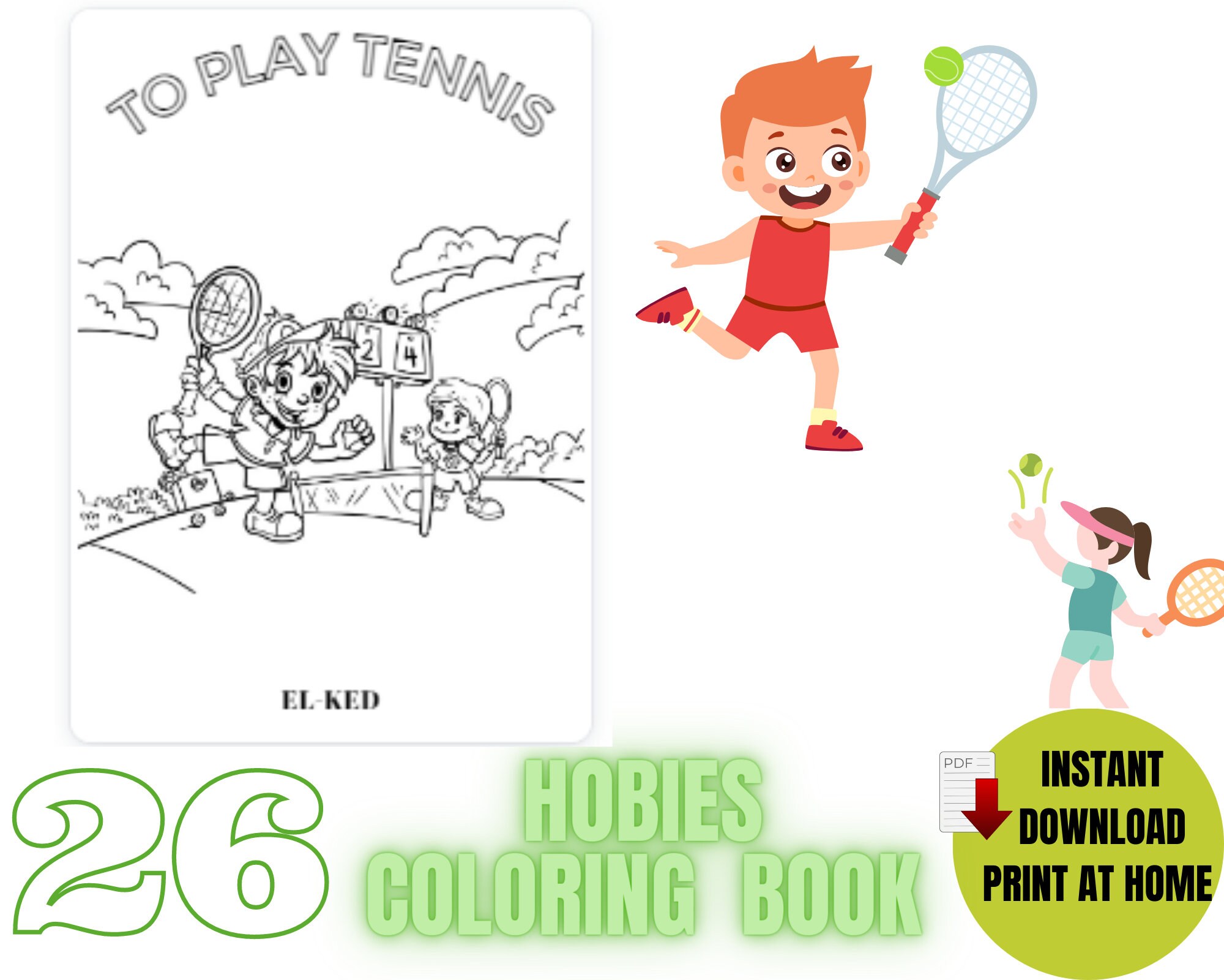 26 Hobbies Coloring Pages, Professions Coloring Pages, Habits Coloring ...