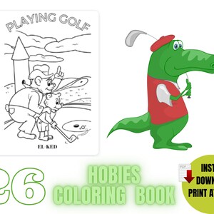 26 Hobbies Coloring Pages, Professions Coloring Pages, Habits Coloring ...