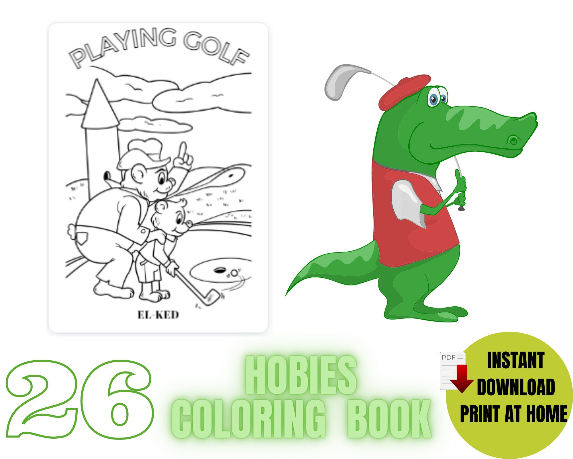 26 Hobbies Coloring Pages, Professions Coloring Pages, Habits Coloring ...