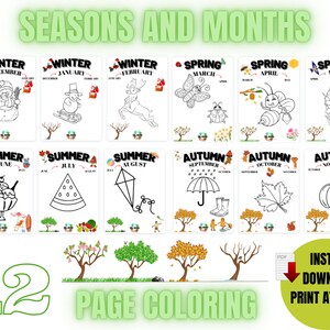 The Four Seasons of Fun: Printable Coloring Pages With Seasonal ...