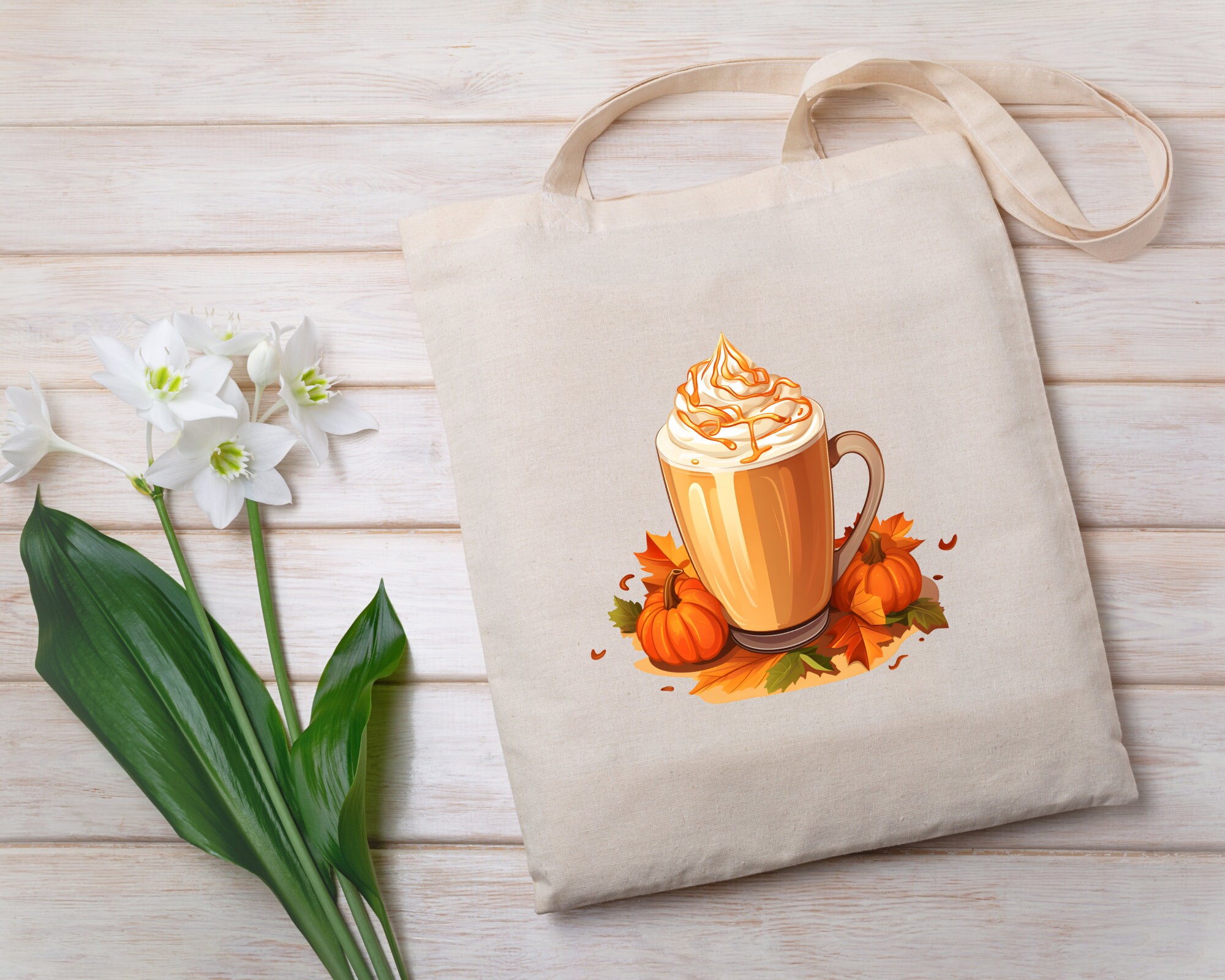 Pumpkin Spice Latte Clipart | Café Illustration | Watercolor Clipart ...