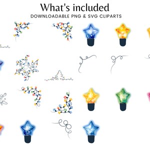 Commercial Use, Christmas Light Clipart, Light String Clipart, Xmas ...