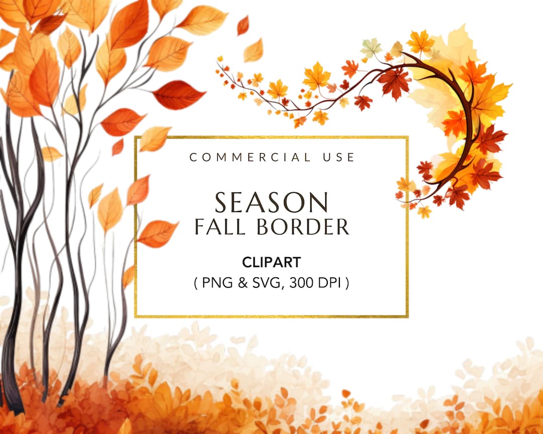 Fall Border PNG, Autumn Border Transparent Background, Autumn Leaves ...