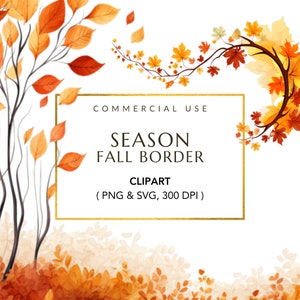 Fall Border PNG, Autumn Border Transparent Background, Autumn Leaves ...