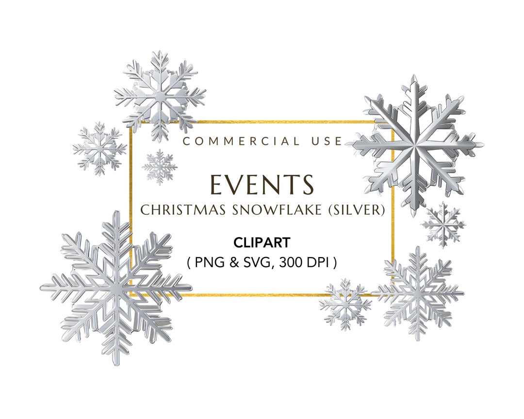 Silver Snowflakes PNG | Snowflakes Graphics | Winter Clipart ...