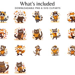 Woodland Animal PNG, Kids Clipart, Digital Download, Fall Clipart, Fall ...