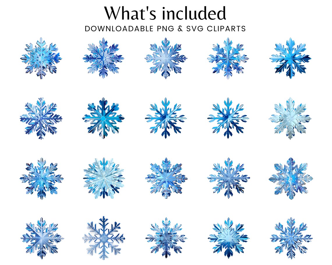 Blue Snowflakes PNG | Blue Winter Clipart | Winter Snow Transparent ...