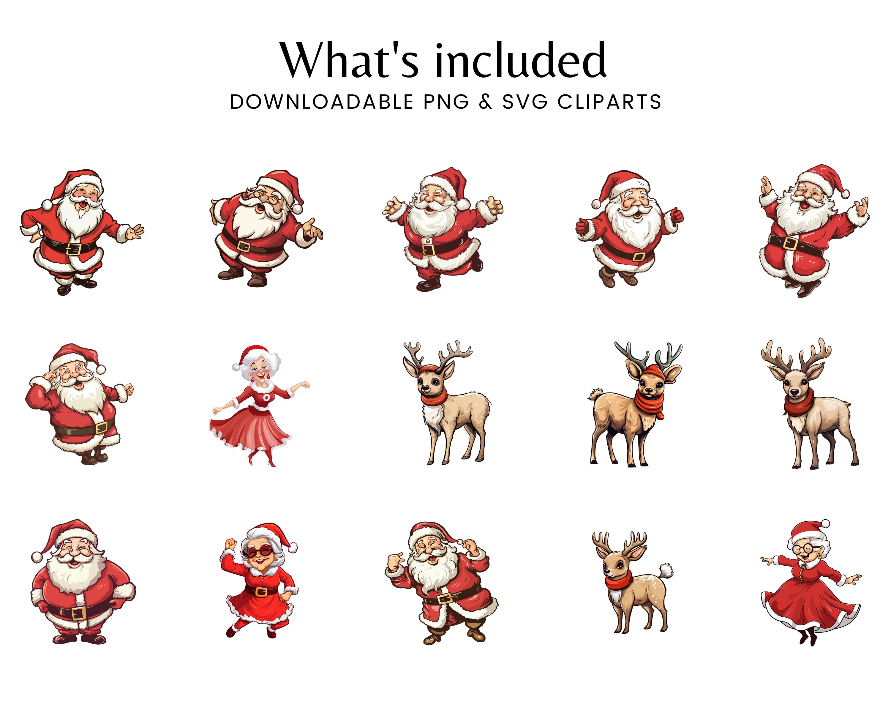 Santa and Mrs. Claus Clipart, Christmas PNG, Mrs. Claus Clipart ...