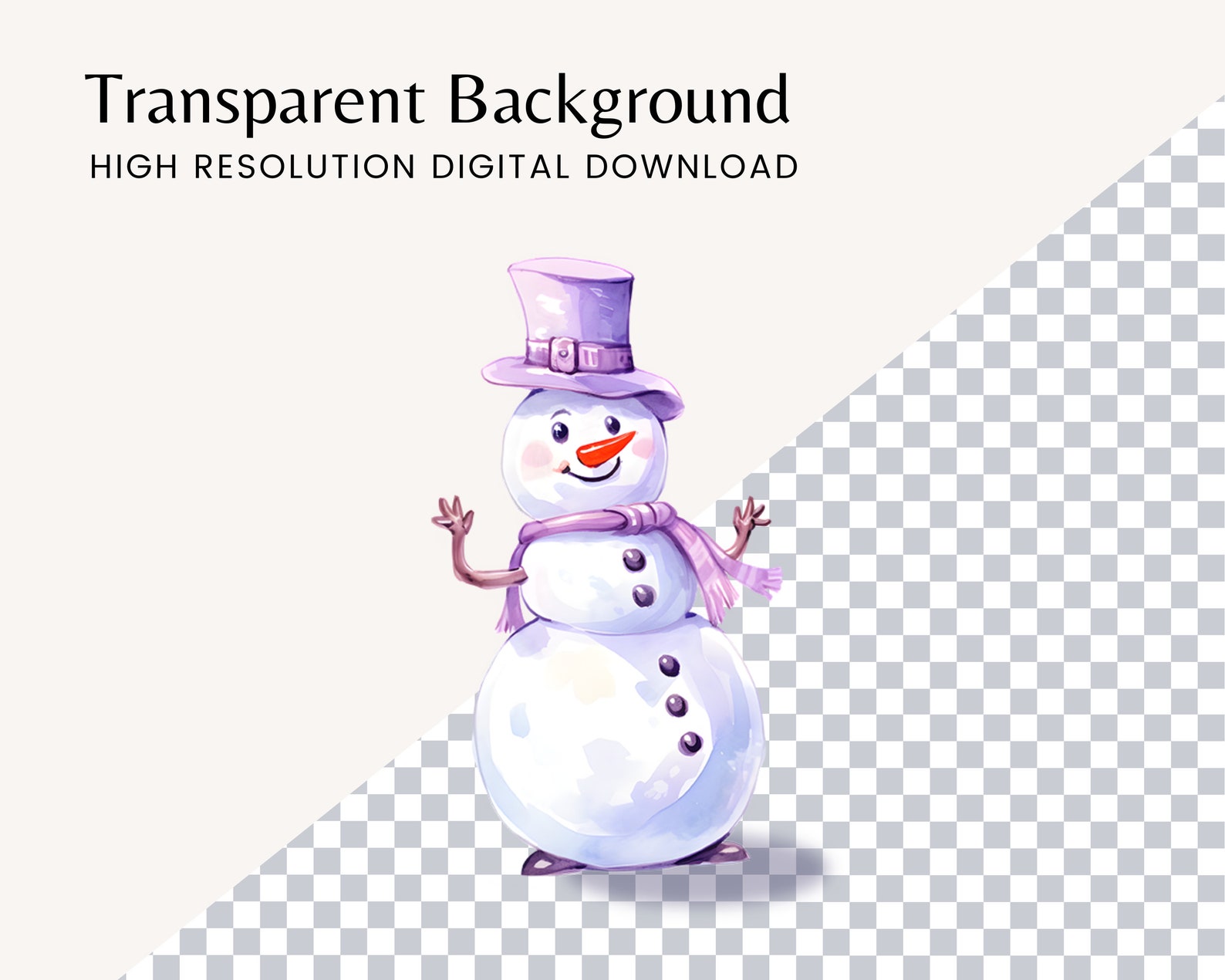 Snowman Clipart, Digital Download, PNG Clipart Bundle Snowman Pack ...