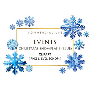 Blue Snowflakes PNG | Blue Winter Clipart | Winter Snow Transparent ...